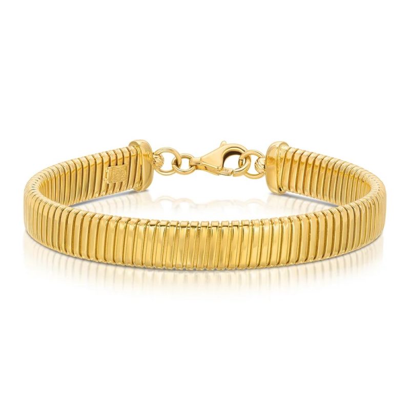 ARY D'PO • Bar Bracelet with Heart Charm & Slider in 14K Yellow Gold